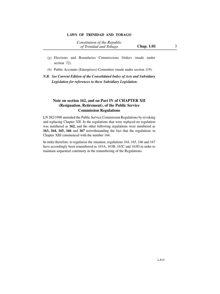 Chap. 1:01: Laws of Trinidad and Tobago | PDF