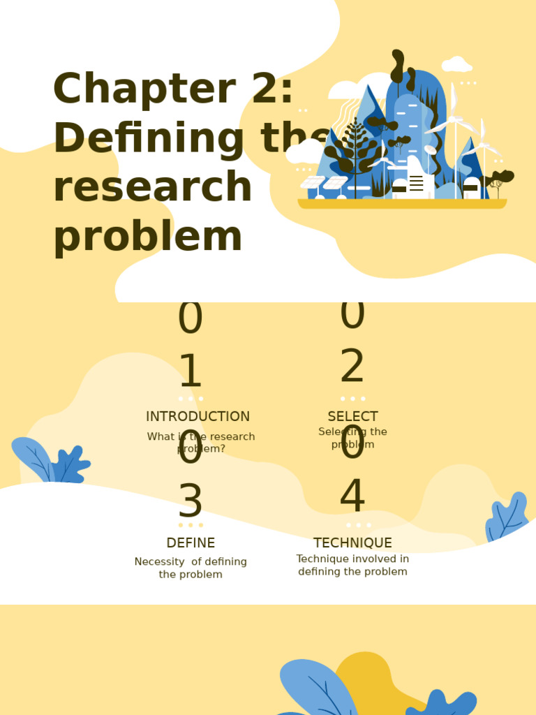 Chapter 2. Defining The Research Problem, Writing Researh Objectives ...