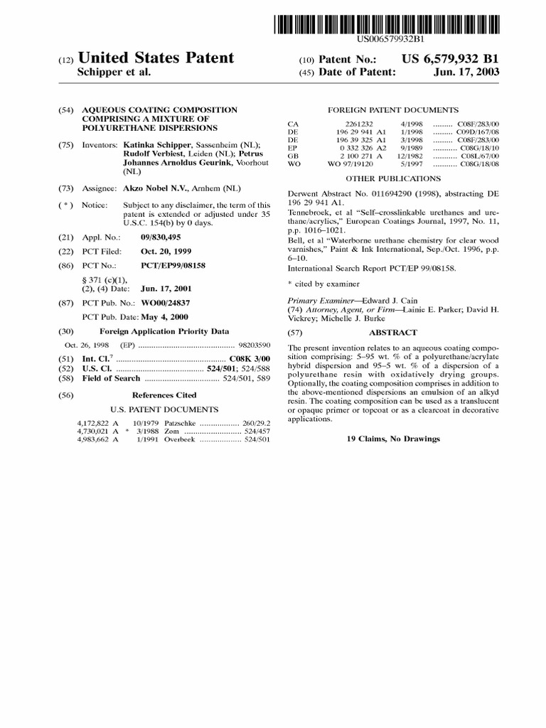 US6579932 (PC in Solvent List) | PDF