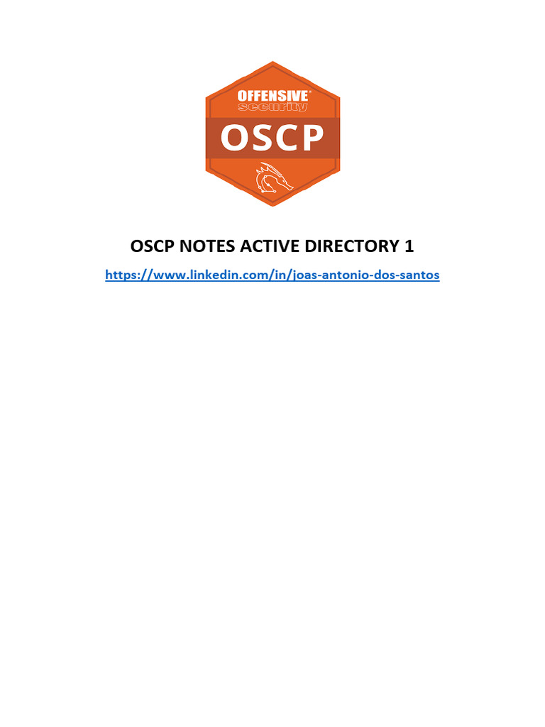 Active Directory OSCP | PDF