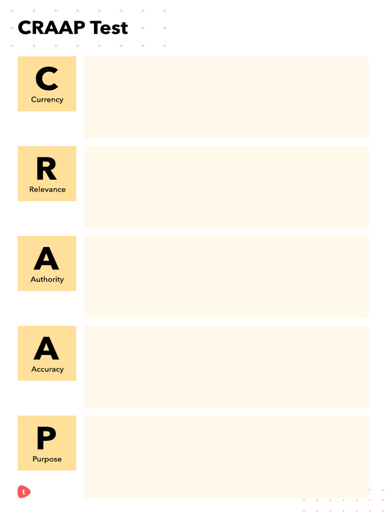 CRAAP Test Template | PDF