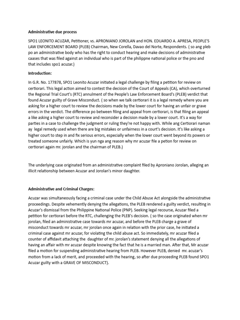 Case To Be Presented | PDF