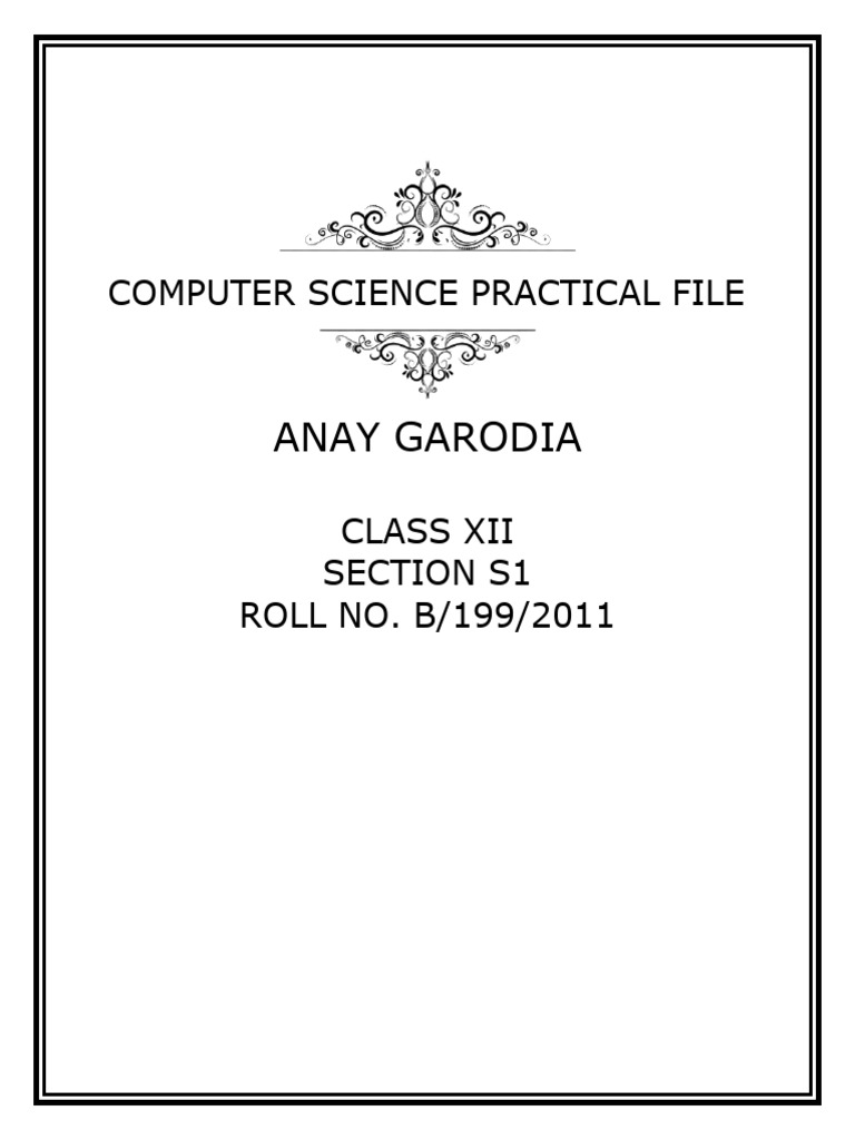 Isc Comp Project | PDF