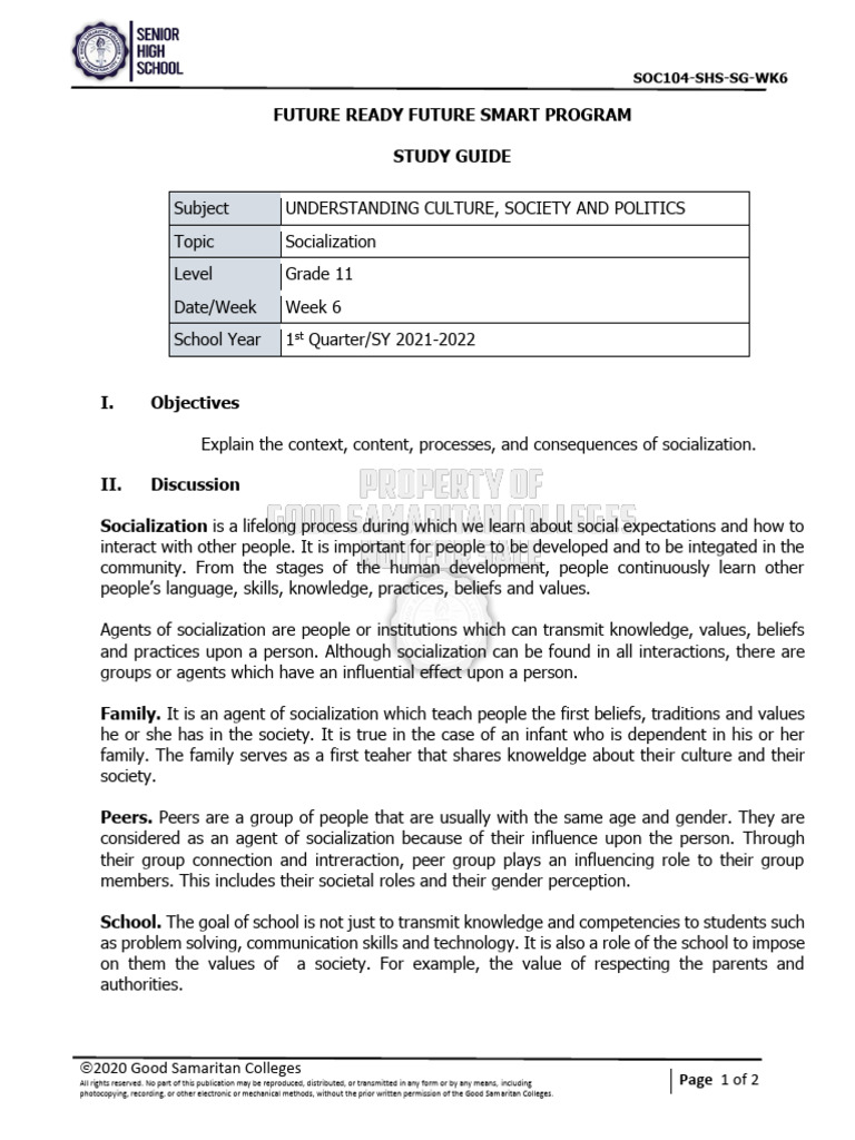 Revised Soc104 Wk6 | PDF