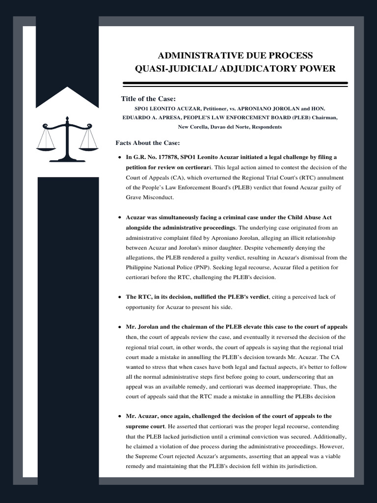 Digested Case of Spo1 Acuzar Vs Pleb - Jane | PDF | Appeal | Appellate Court