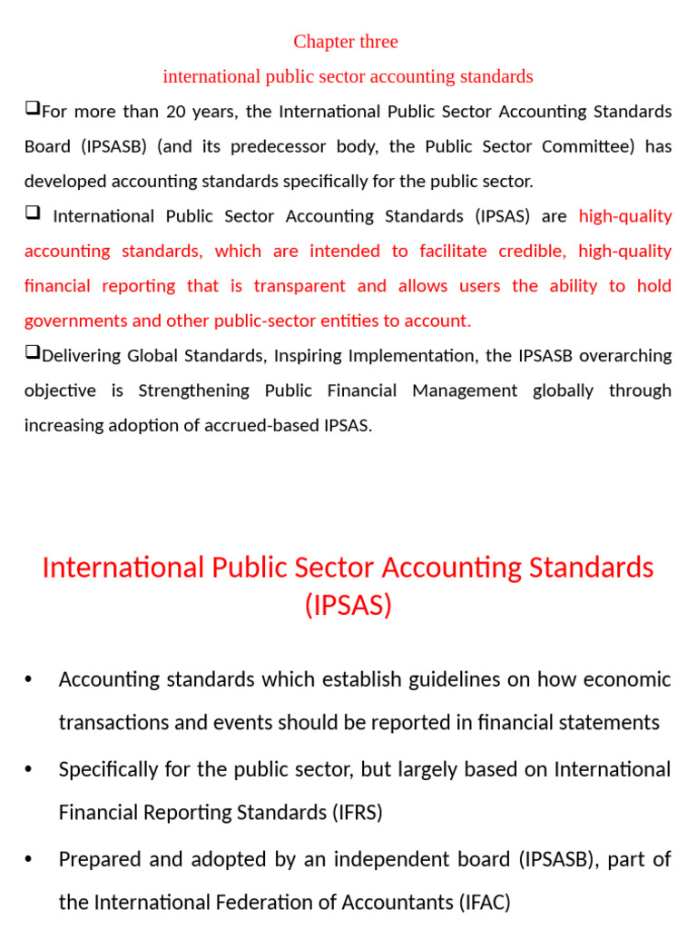 IPSAS Overview: Standards & Impairment | PDF | Financial Statement ...