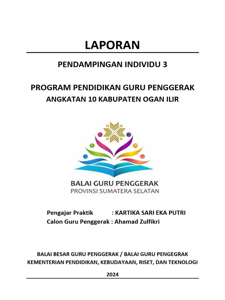 Laporan Pendampingan Individu 3 Ahmad Zulfikri | PDF