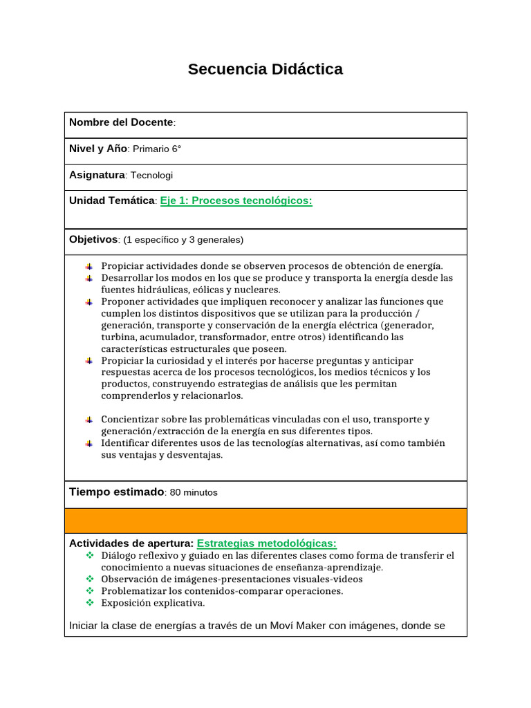 Amet Secuencia Didactica. Amet | PDF