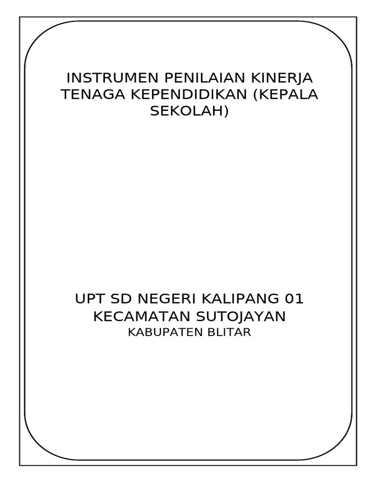 Format Instrumen Penilaian Kinerja Tenaga Pendidik | PDF