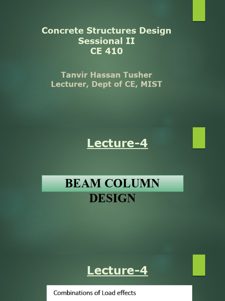 Beam Column Design | PDF