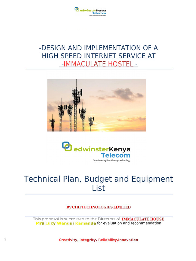 Immaculate Hostels Juja - Project Proposal | PDF | Computer Network ...