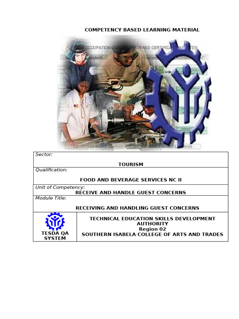 CBLM Unit 6 Receive Habdle Guest Concerns | PDF CBLM Unit 6 Receive Habdle Guest Concerns | PDF
