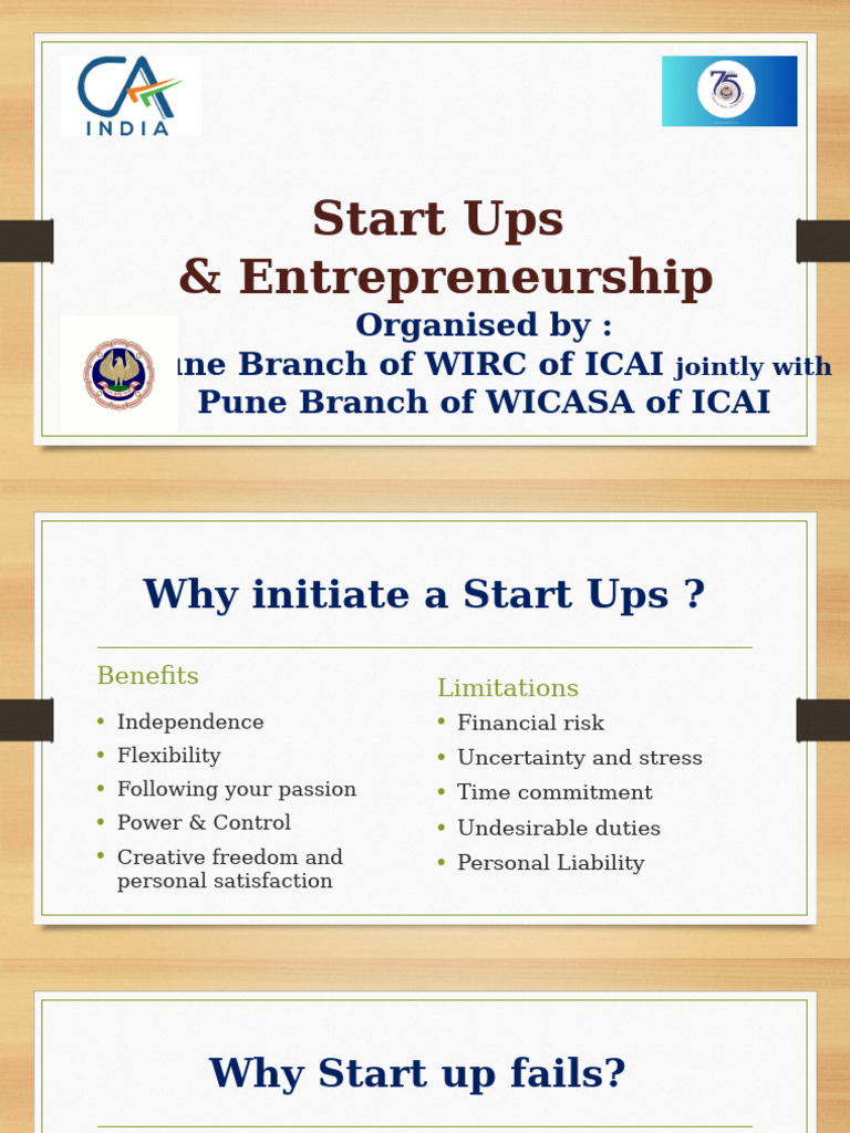 Start Up ICAI - Pune | PDF