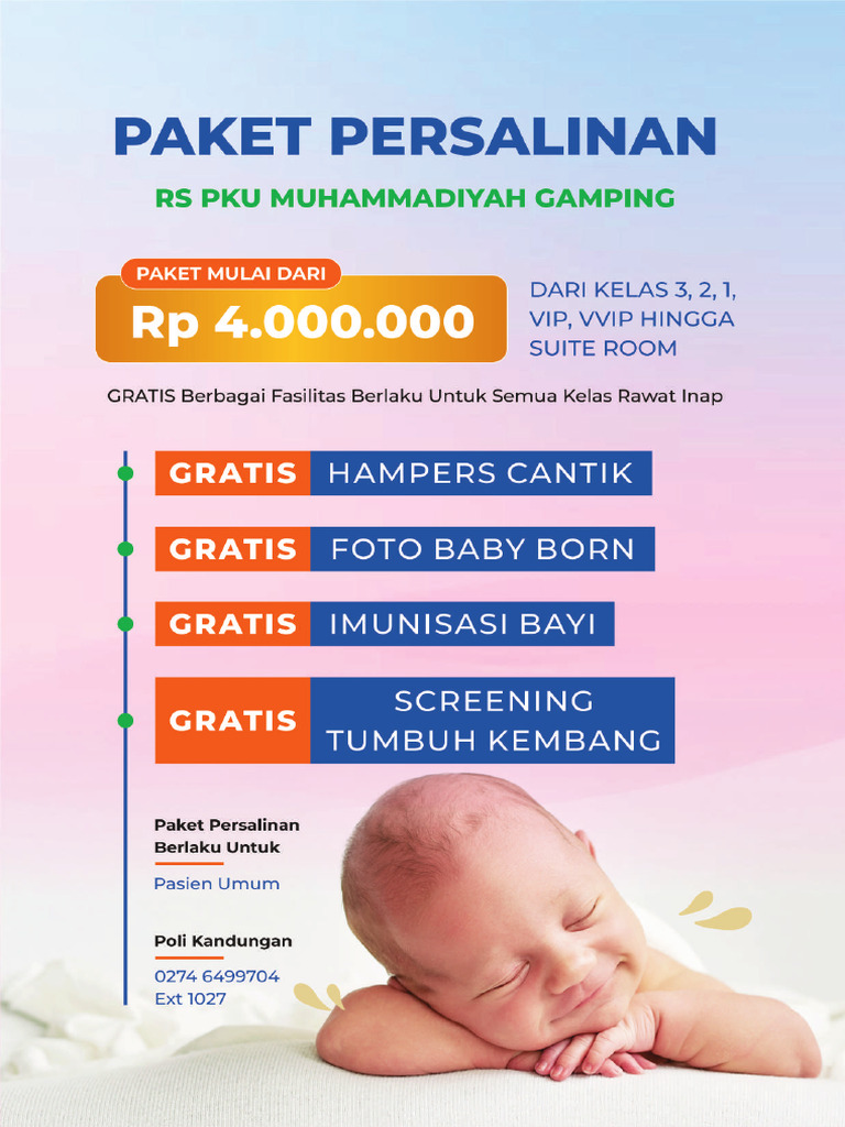 Paket Persalinan RS PKU Gamping Per Februari 2024 | PDF