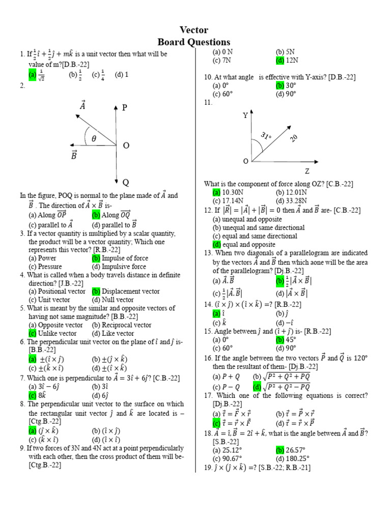 1-2 MCQ Practice (Only Board) With Answer | PDF