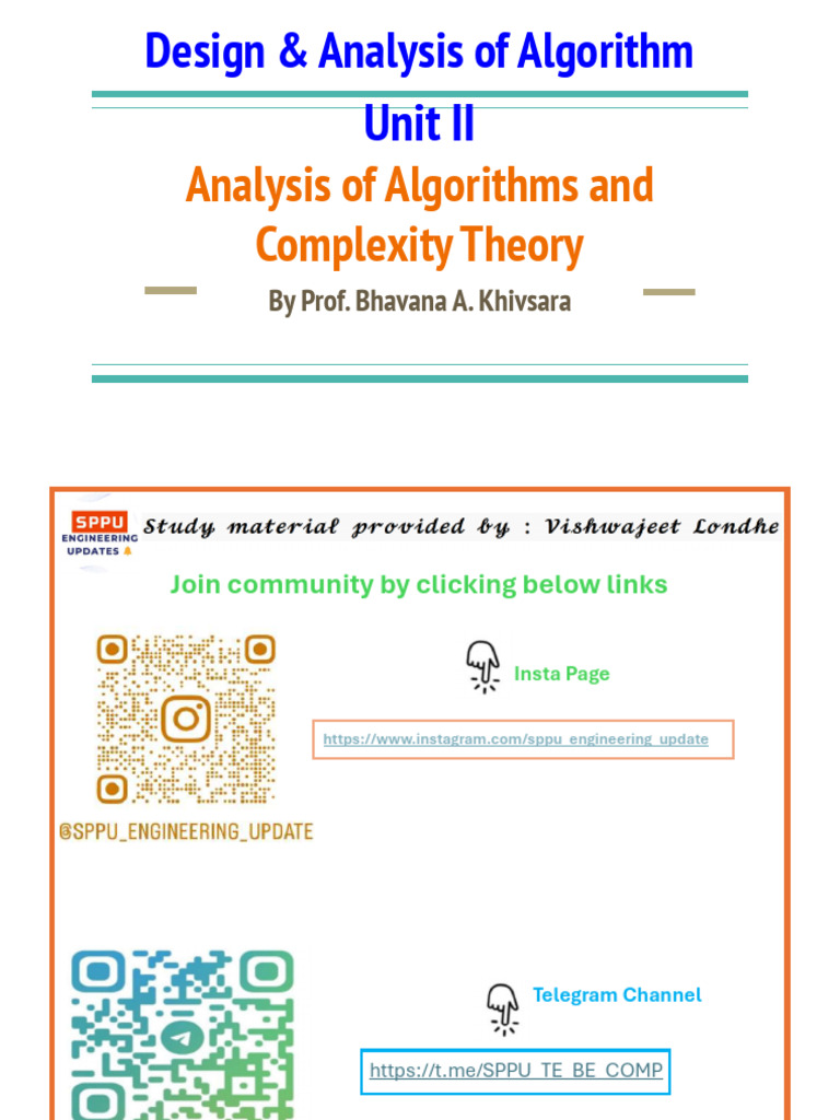 DAA - Unit-2 PPT by BAK | PDF