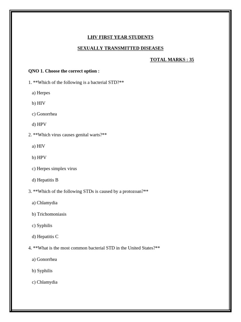 STDS Test | PDF