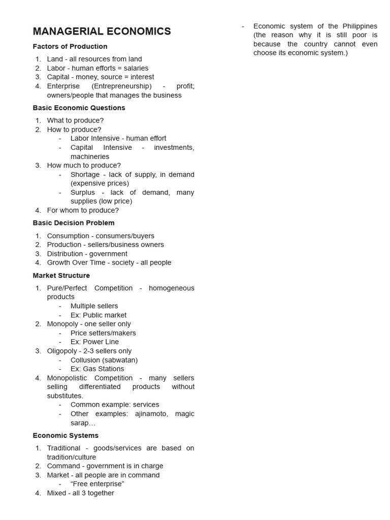Managerial Economics | PDF