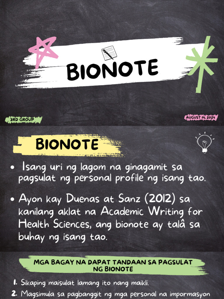 Bio Note | PDF