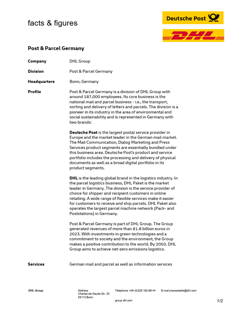 Fact Sheet Post Parcel Germany | PDF