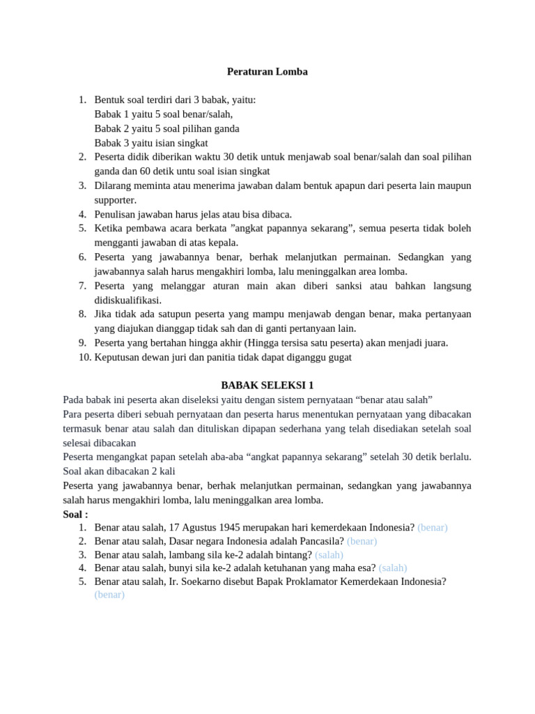 Soal Lomba Ranking 1 | PDF