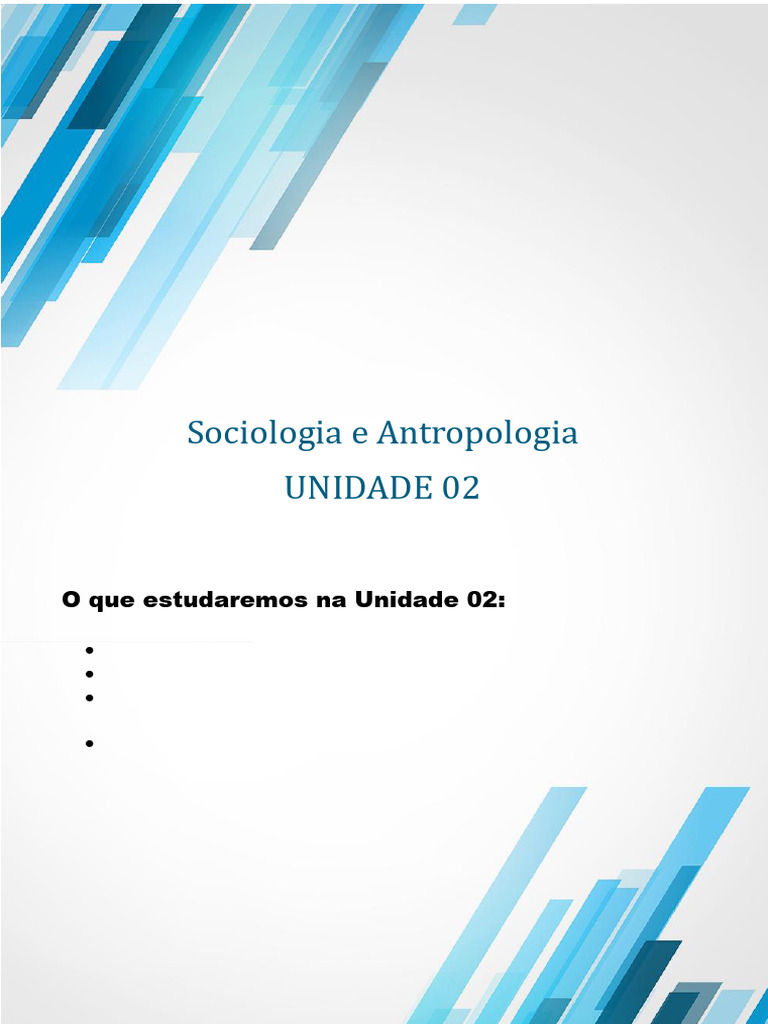 Apostila Antropologia Sociologia Modulo 2 | PDF