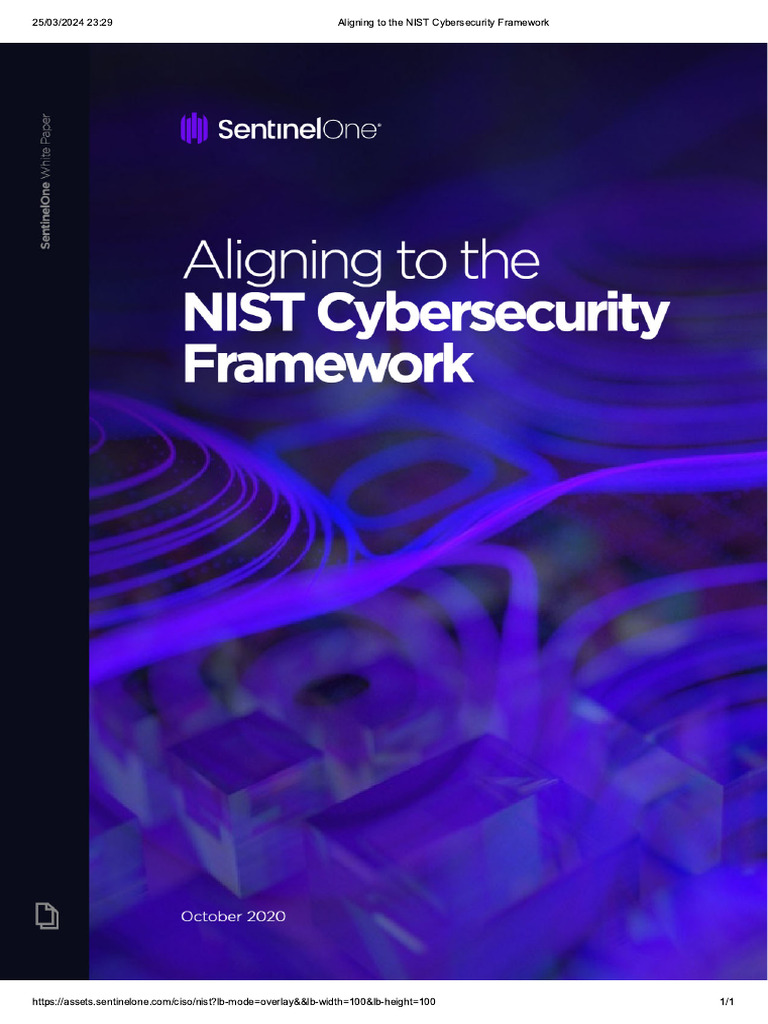 Aligning To The NIST Cybersecurity Framework | PDF