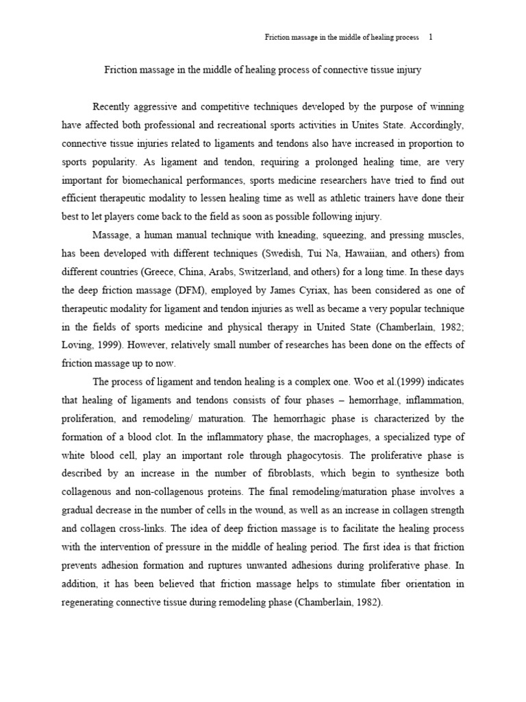 Friction Massage | PDF