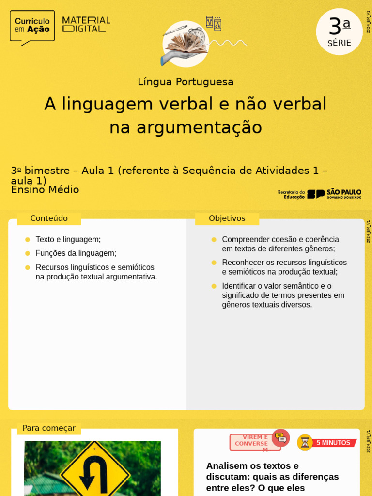 Aula 01 LG Verbal e Não Verbal | PDF