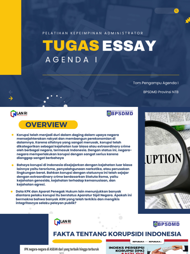 Tugas Essay Agenda I Pka | PDF
