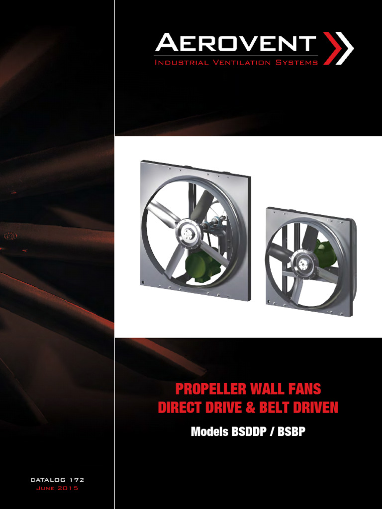 Propeller Wall Fans Models BSDDP BSBP Catalog 172 | PDF