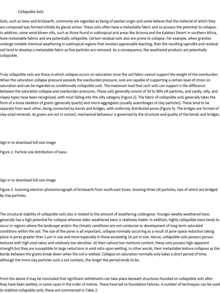 Collapsible Soils | PDF