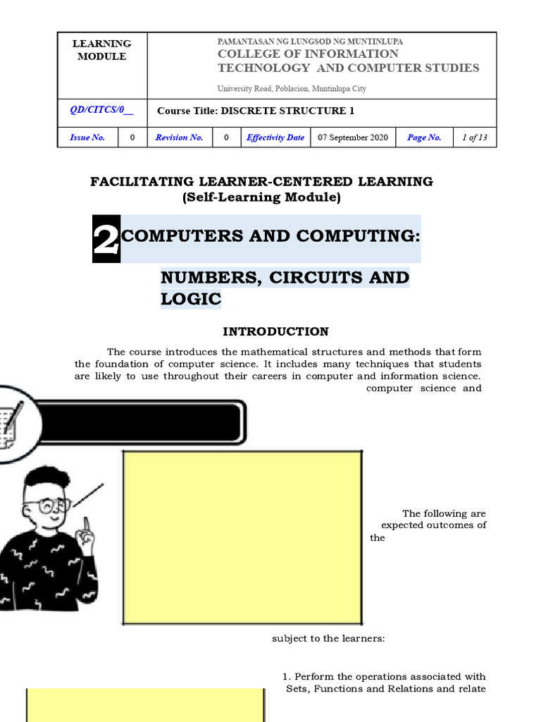2.0 - Computers and Computing Numbers, Circuits and Logic | PDF