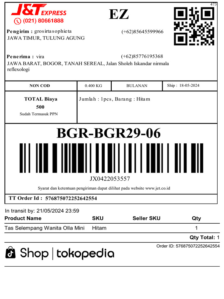 05 18-14-18 14 - Shipping Label+Packing List | PDF