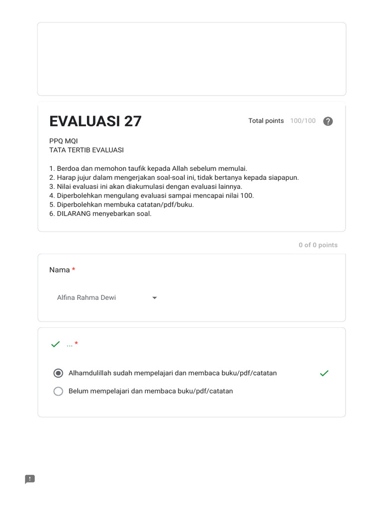 Evaluasi 27 Tajwid PPQ | PDF