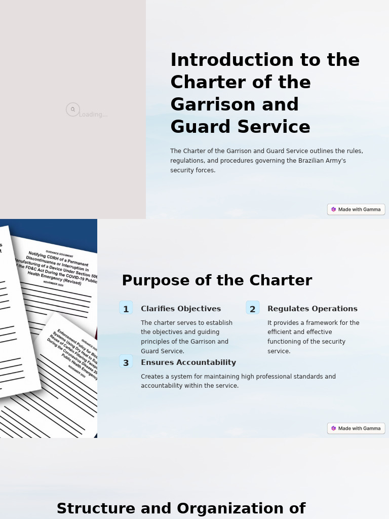 Introduction To The Charter of The Garrison and Guard Service | PDF
