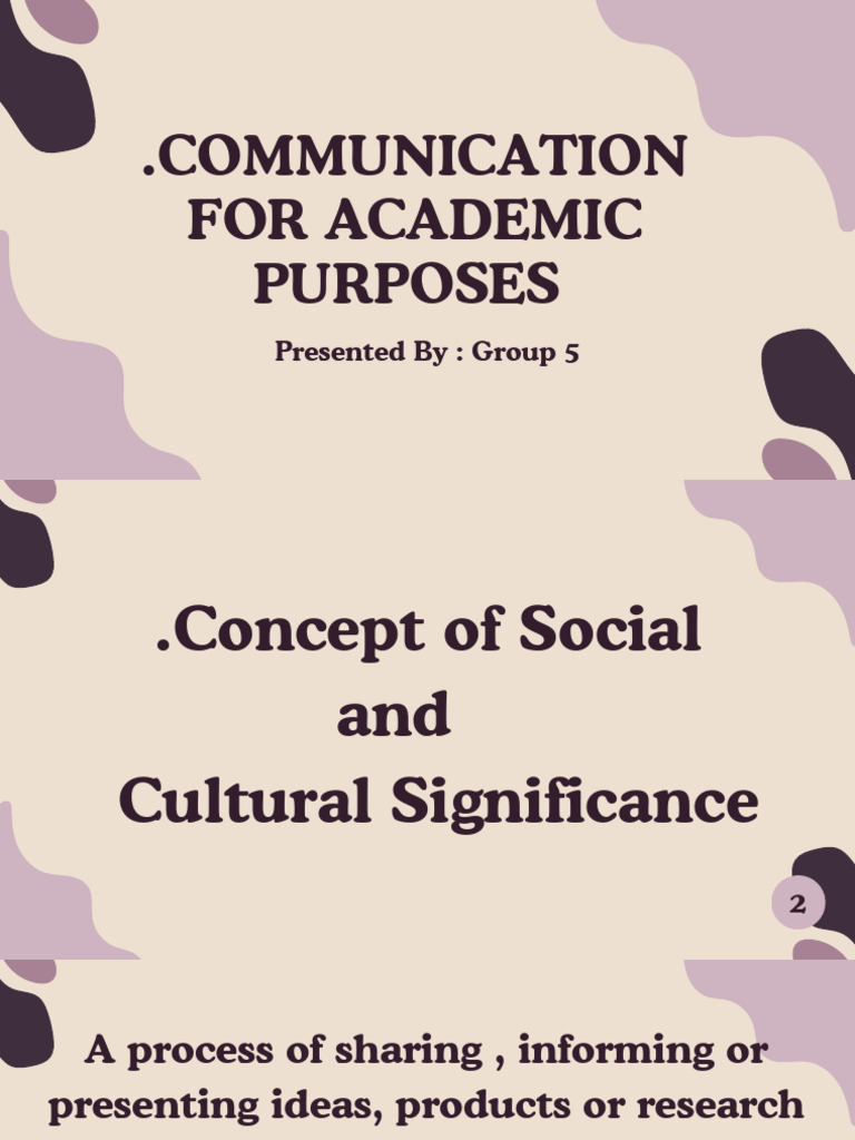 Communication For Academic Purposes | PDF | Career & Growth | Social ...