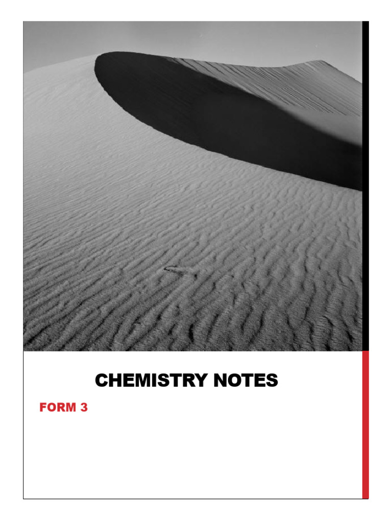 Form 3 Chemistry Notes | PDF