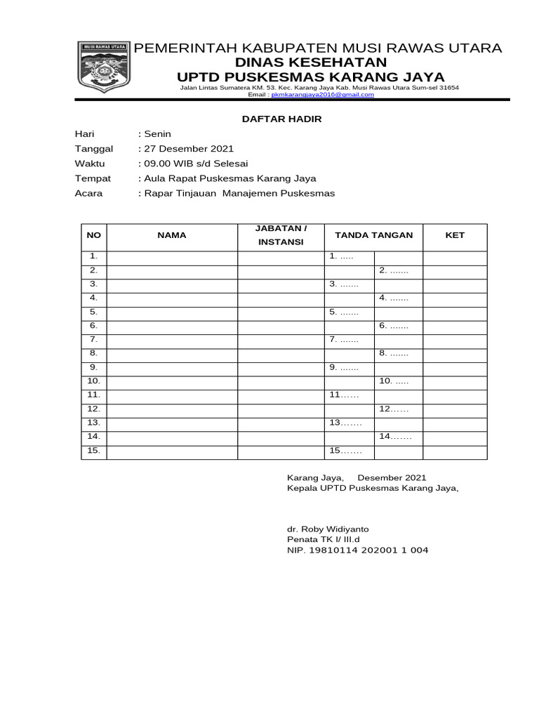Undangan Dan Notulen RTM | PDF