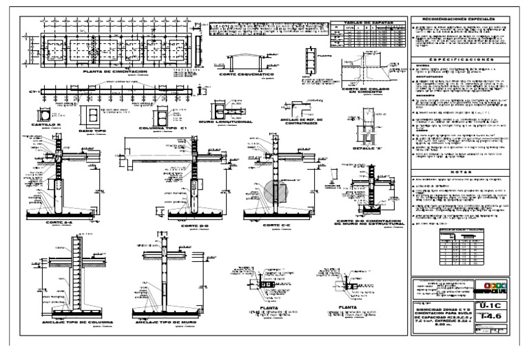Cimentacion U-1c Cap. 3.0, 5.0 y 7.5 Ton | PDF | Fundación (Ingeniería) | Diseño ambiental