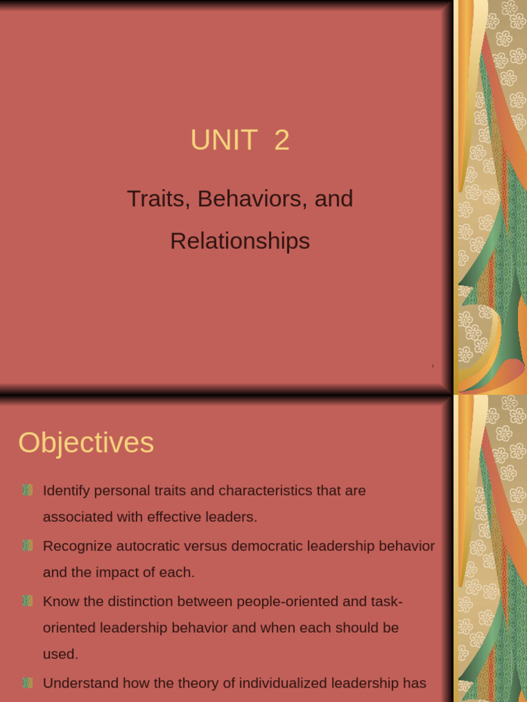 L 03 Trait Approach | PDF