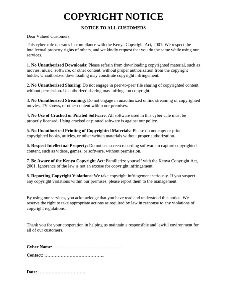 Copyright Notice | PDF