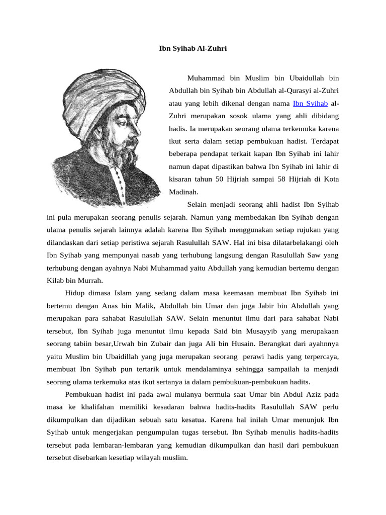 Ibn Syihab Al-Zuhri | PDF | Muhammad | Religion & Spirituality