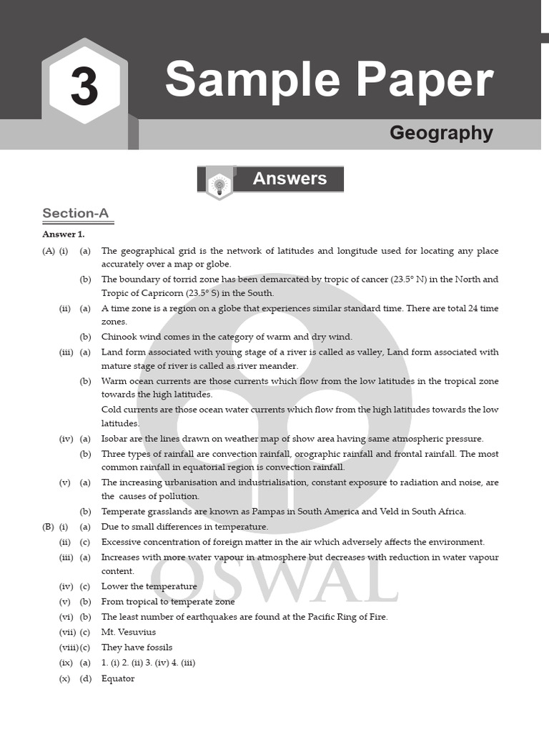 Geography Answer File | PDF