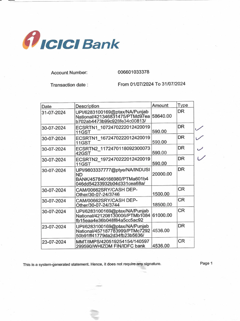 Icici Bank Statement | PDF