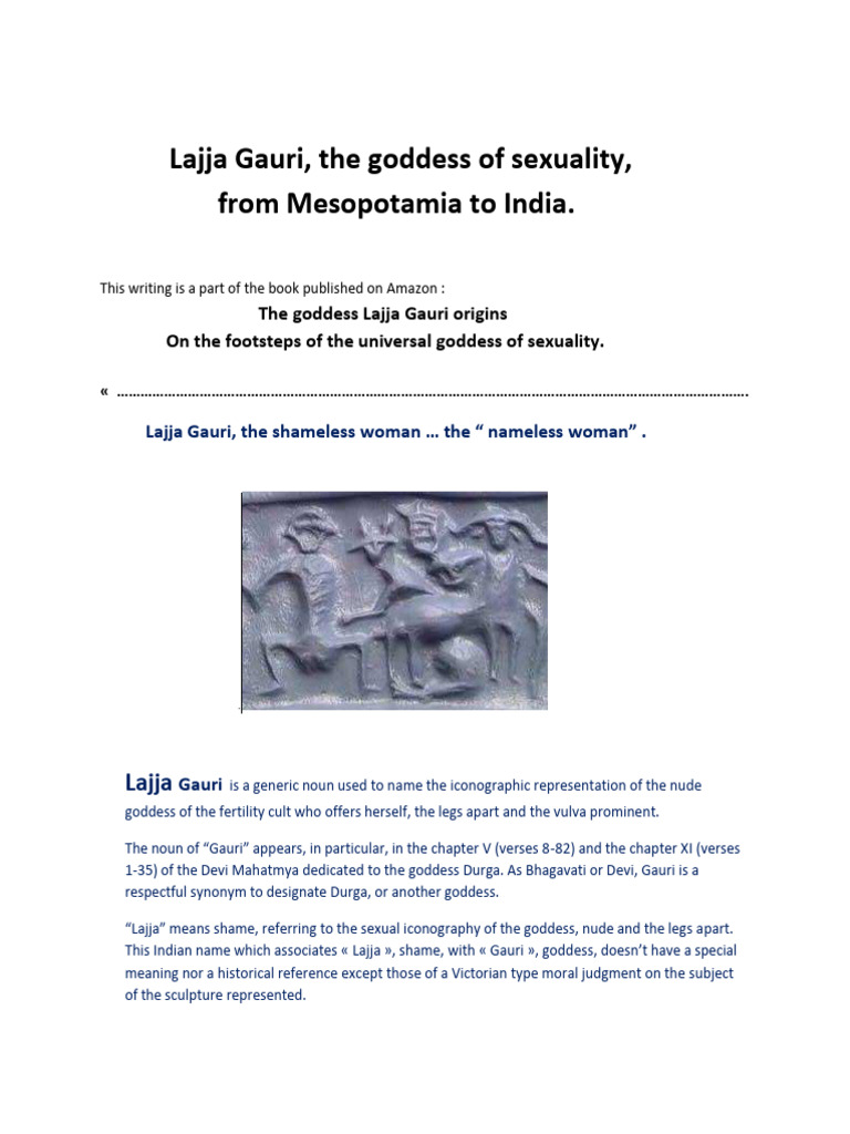 Lajja Gauri The Goddess of Sexuality Fro | PDF