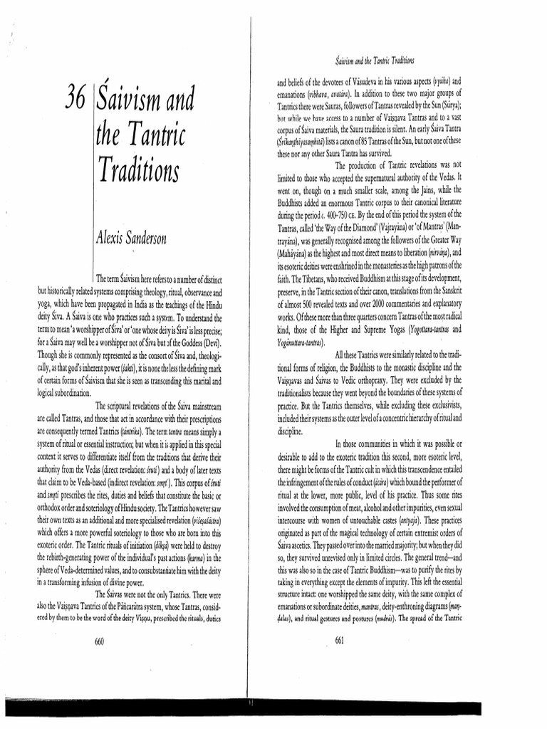 Alexis Sanderson Saivism and The Tantric Traditionspdf | PDF