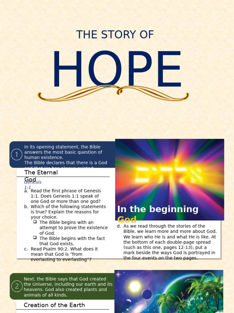 Lifeway Sunday School - Story of Hope | PDF