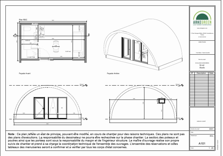 Ecolodge M Studio 18m2 - Plan | PDF