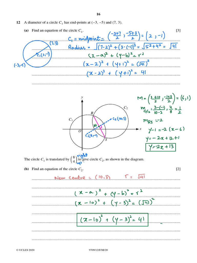 EQUATION OF CIRCLE | PDF